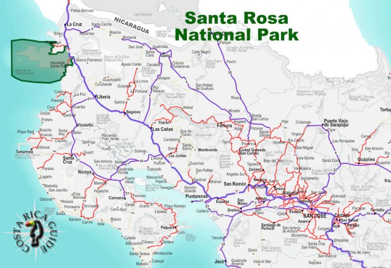 santa rosa map « Visit Costa Rica