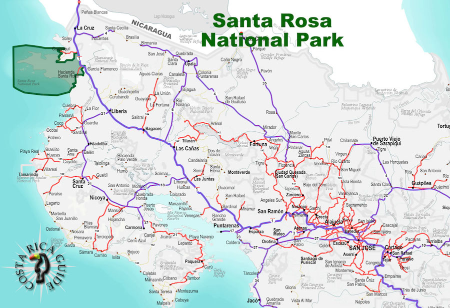 santa rosa map « Visit Costa Rica